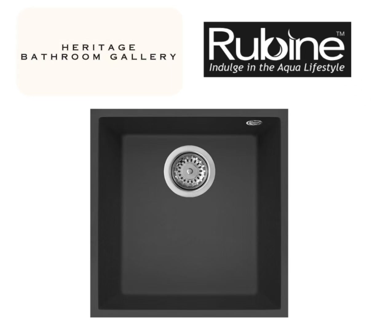 Rubine MEQ 810-38U (38CM) Undermount Kitchen Sink – Heritage Bathroom ...