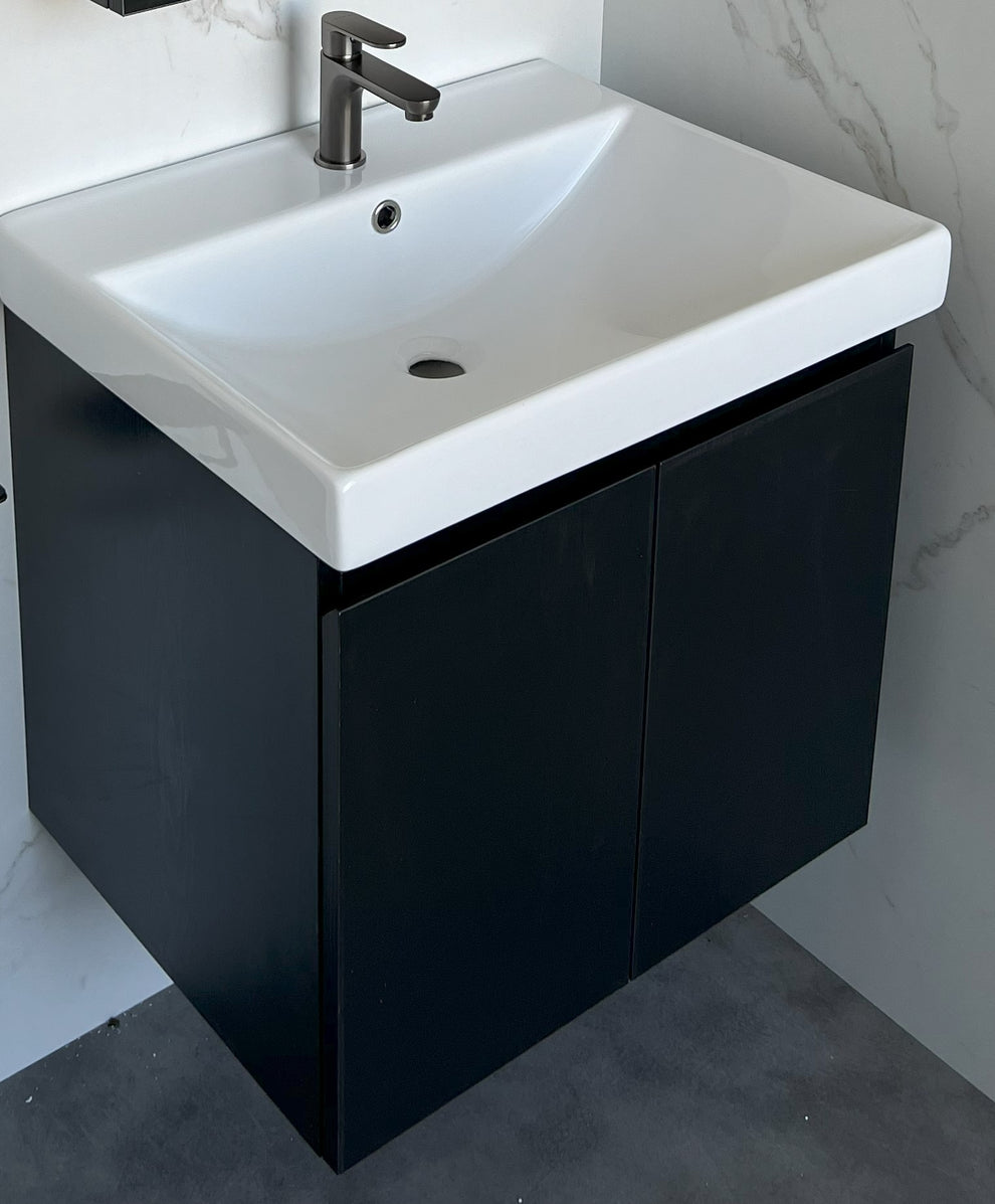Esfera 60cm Basin Cabinet (Black Charcoal) – Heritage Bathroom Gallery