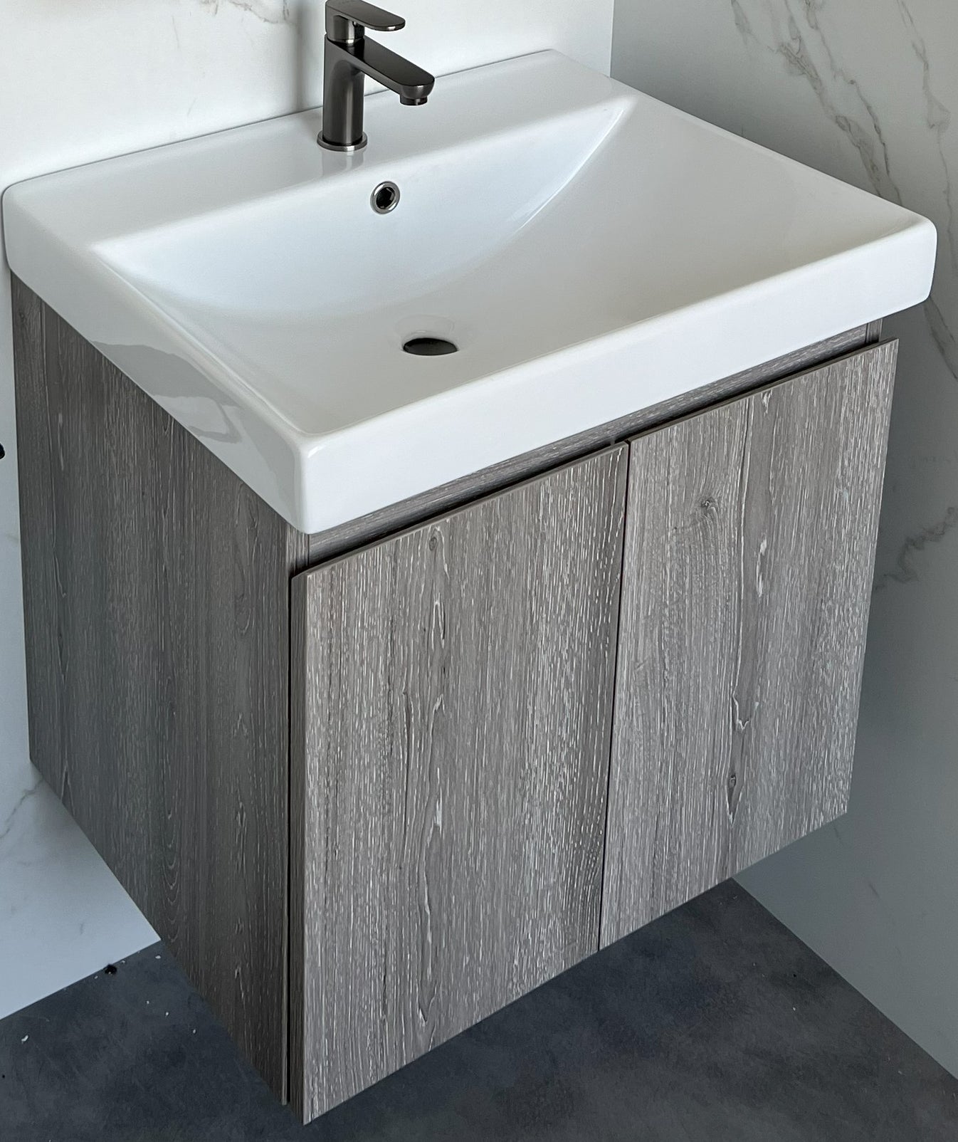 Esfera 60cm Basin Cabinet (Weathered Grey) – Heritage Bathroom Gallery