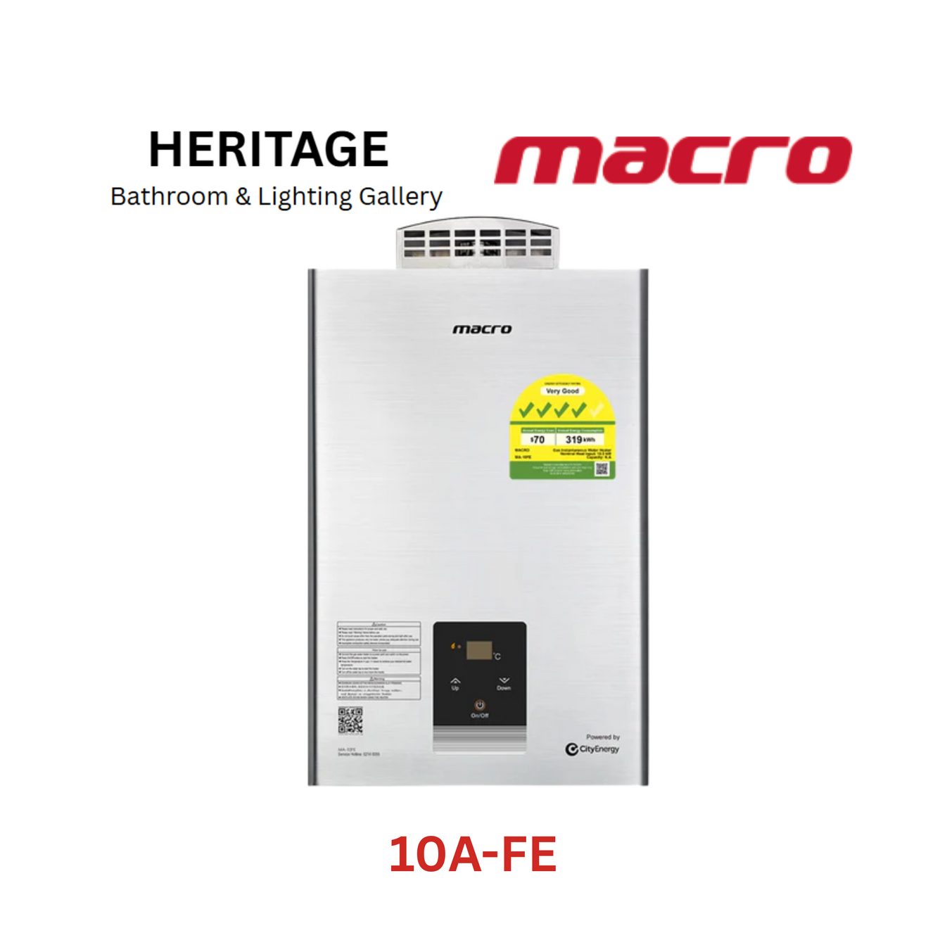 Macro 10A-FE Gas Heater – Heritage Bathroom Gallery