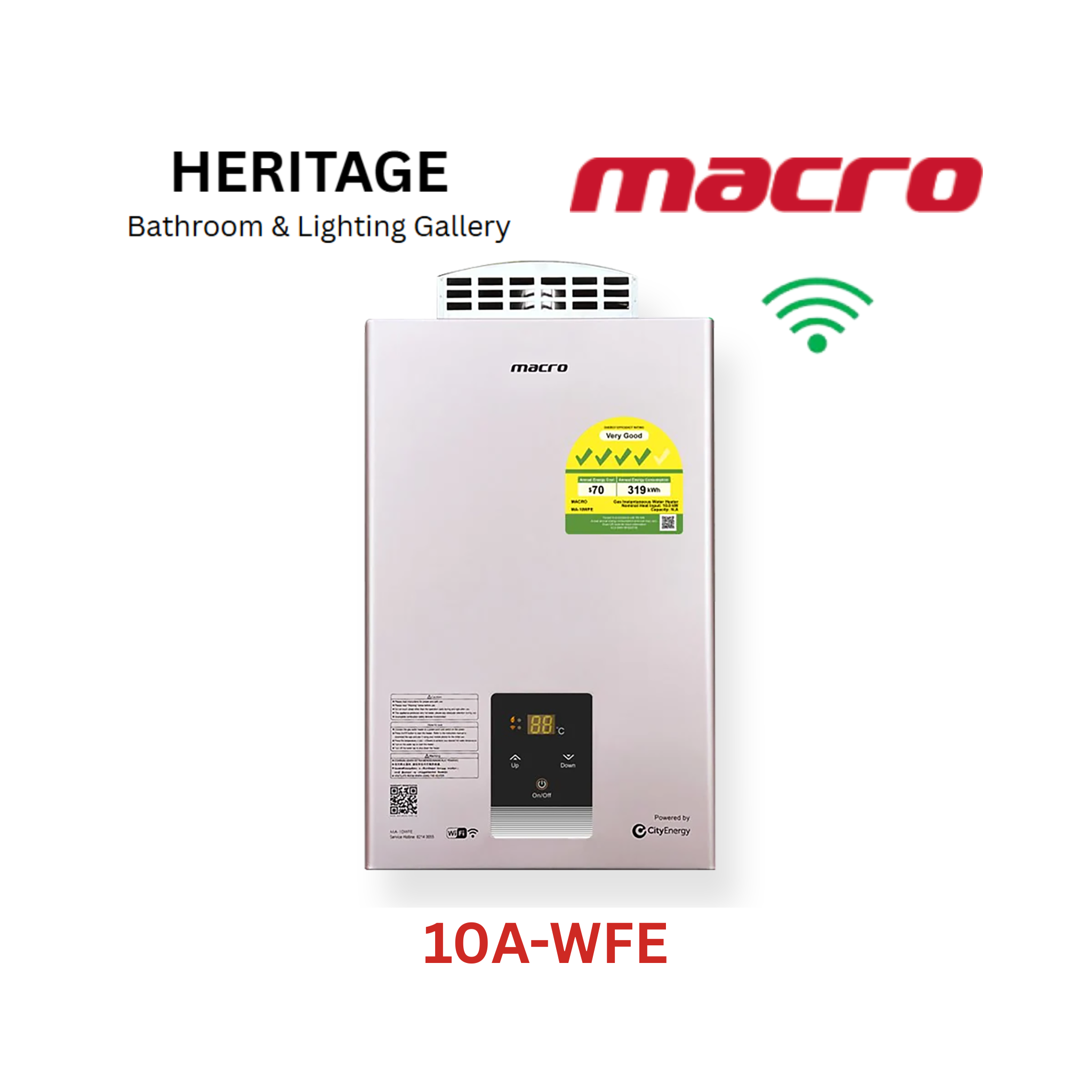 Macro 10A-WFE Gas Heater – Heritage Bathroom Gallery