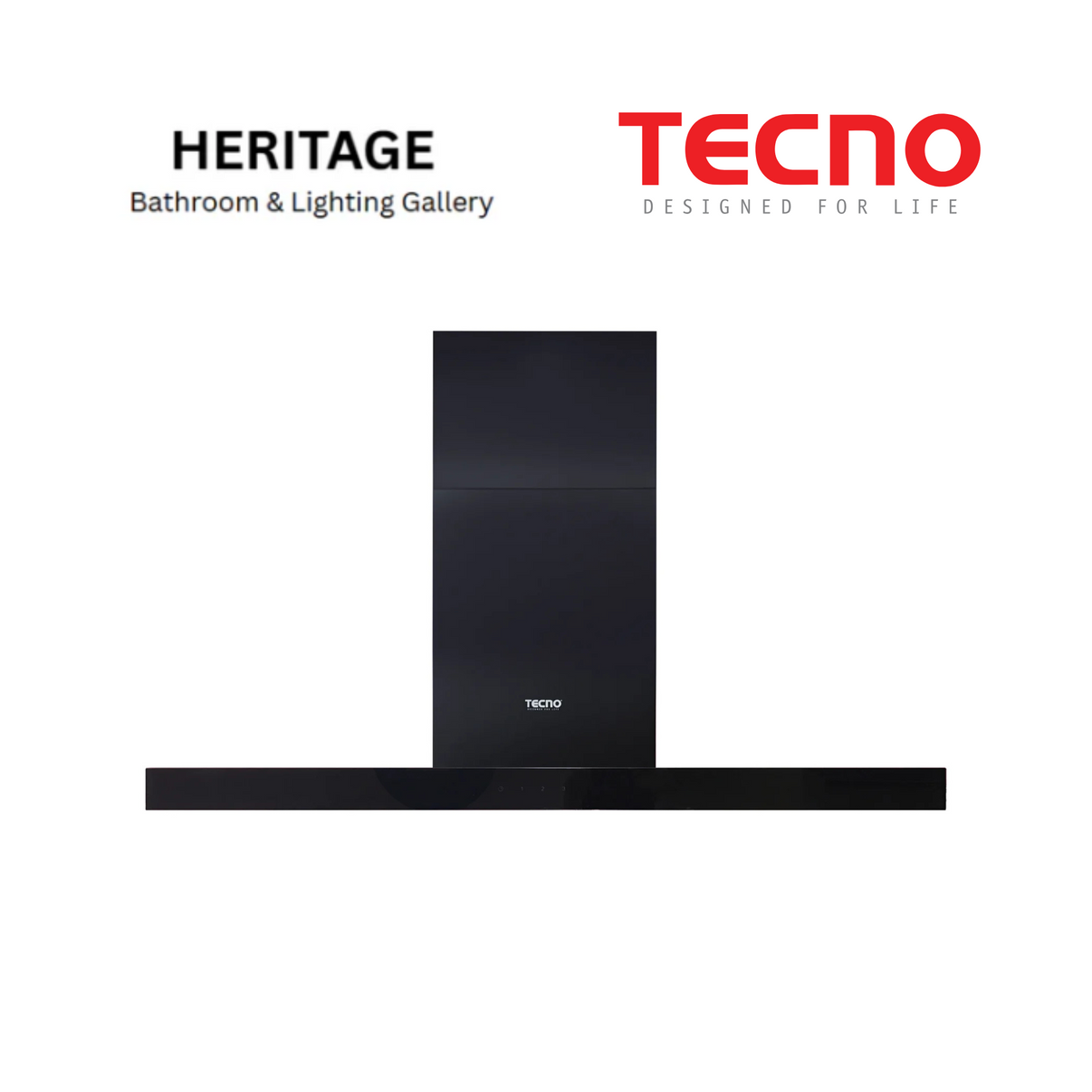 Tecno Matte Black Chimney Cooker Hood – Heritage Bathroom Gallery