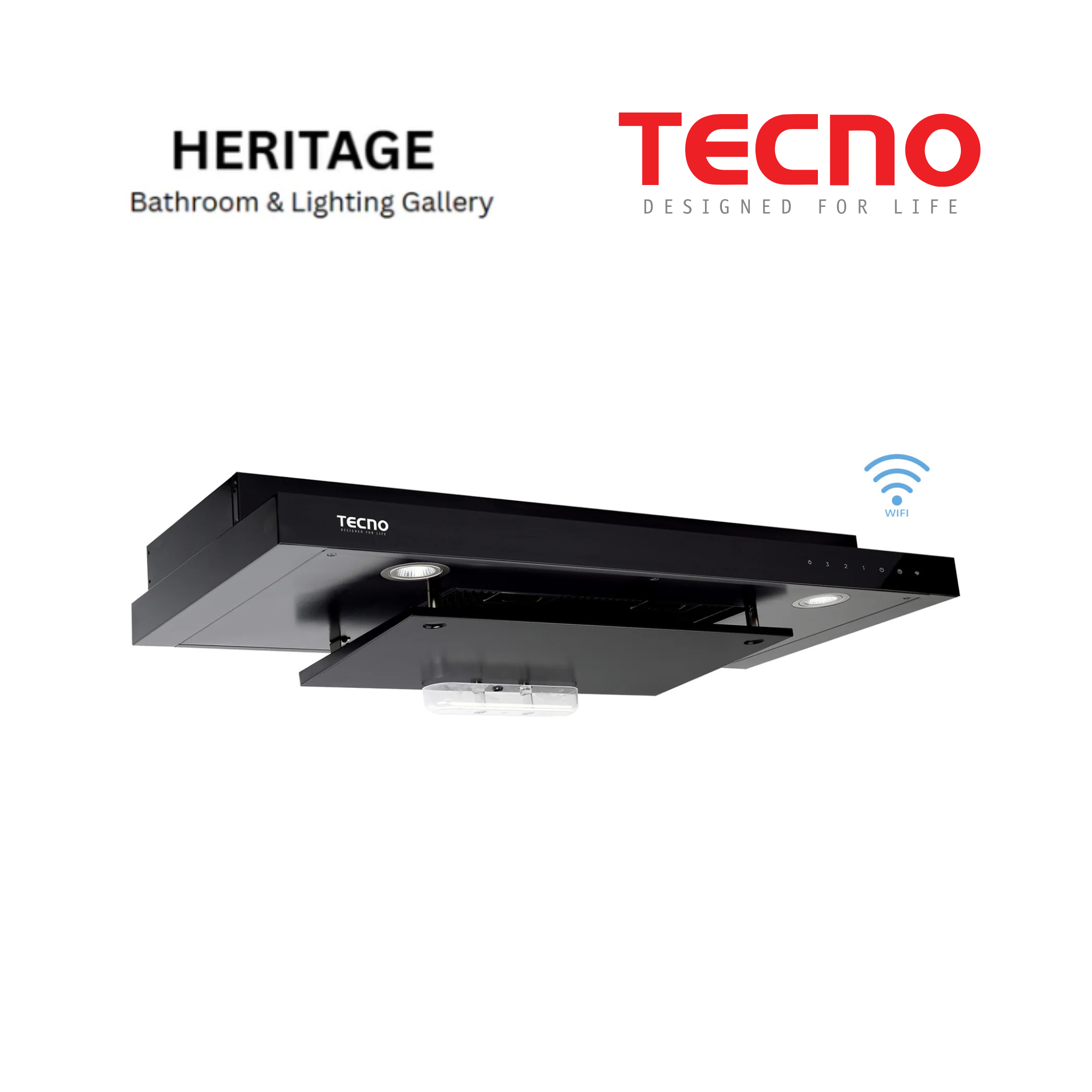 Tecno DYNA-X Slim Hood with Auto Clean & WIFI – Heritage Bathroom Gallery