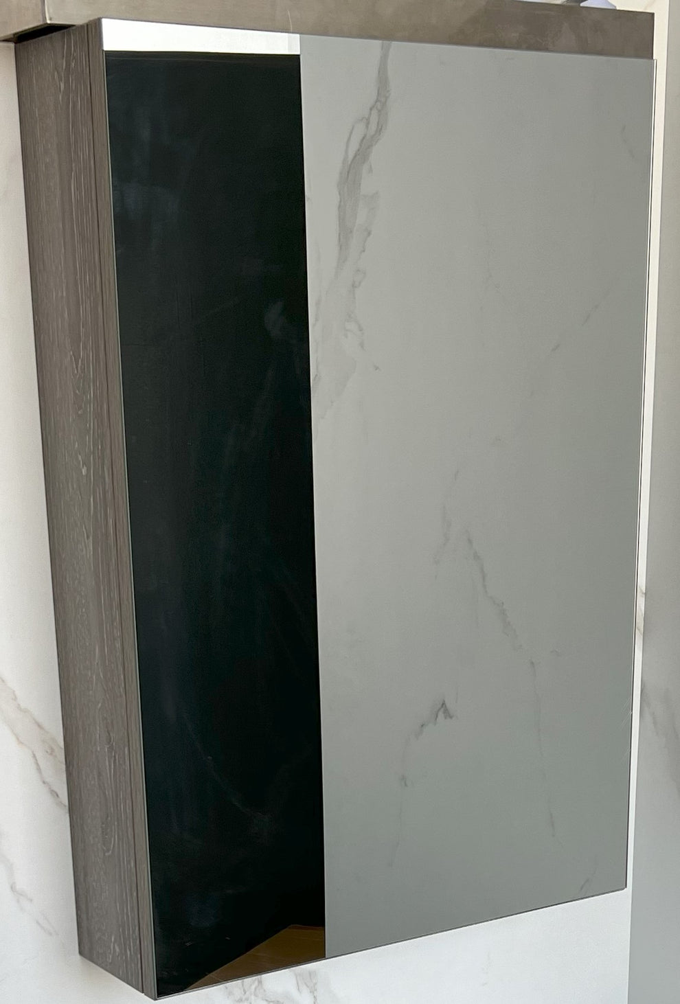 Esfera 50cm Mirror Cabinet (Weathered Grey) – Heritage Bathroom Gallery