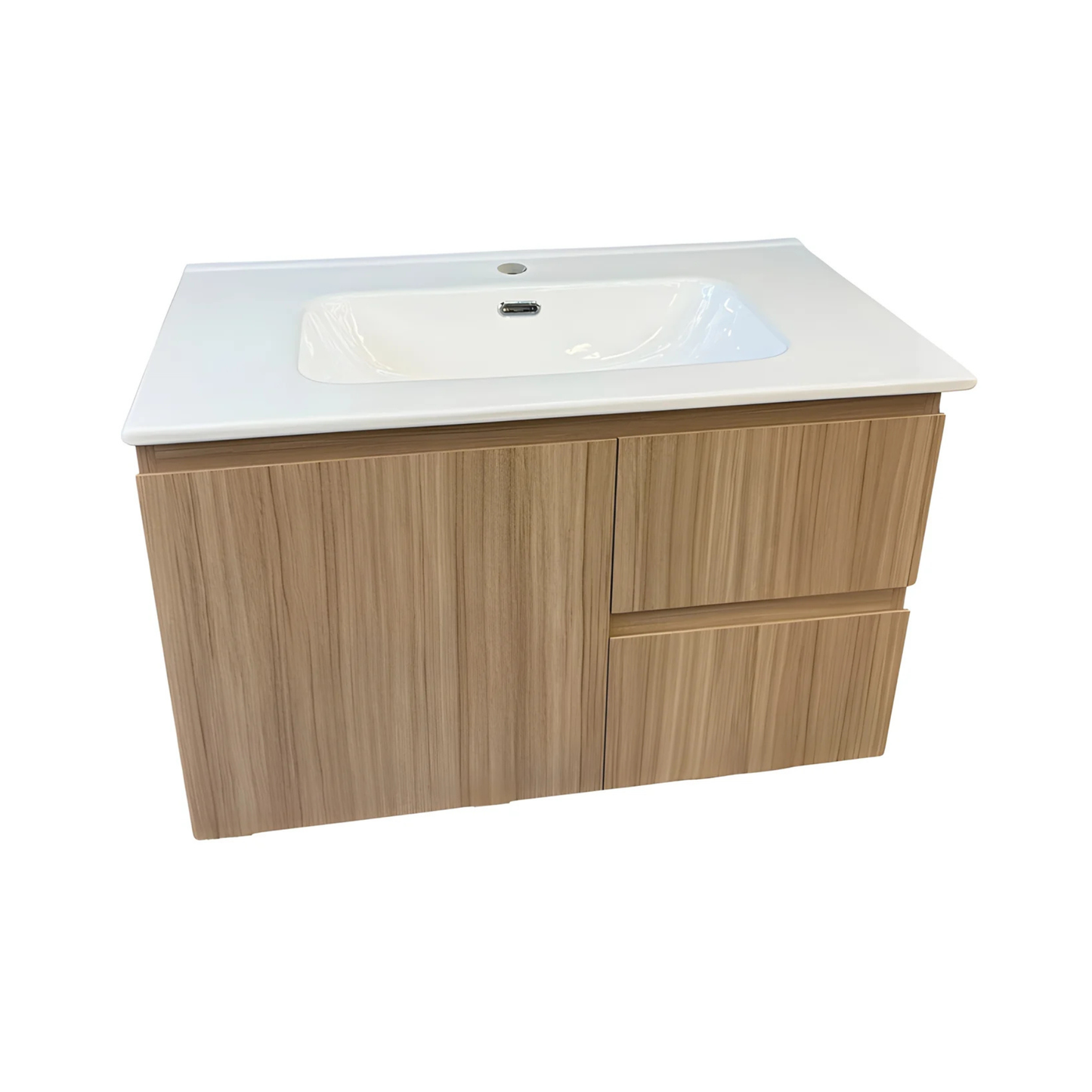 Nexus 80CM Basin Cabinet (Beige Oak) – Heritage Bathroom Gallery